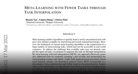paper page meta learning with fewer tasks through task interpolation