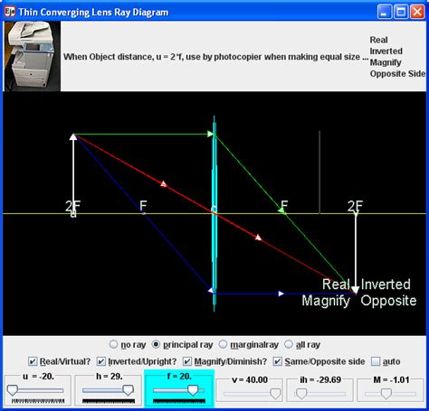 open source physics singapore ejs open source converging and diverging lens object image high