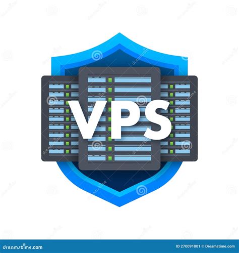 Vps Virtual Private Server Web Hosting Services Infrastructure Technology Vector Stock