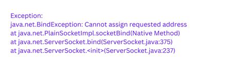 How To Solve The Bindexception And Get Your Server Up And