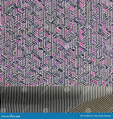 An Optical Illusion Design With Overlapping Squares In Shades Of Red And Purple1 Generative Ai