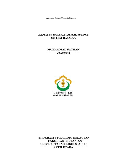 Sistem Rangka Ikan Dalam Iktiologi Pdf