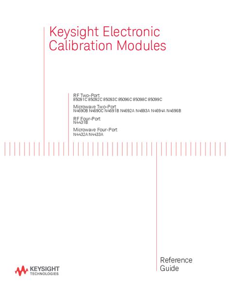 [マニュアル] Keysight Electronic Calibration Modules カタログ倉庫 Techeyesonline