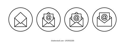 Mail Icon Set Email Icon Vector Stock Vector Royalty Free 1953925330 Shutterstock