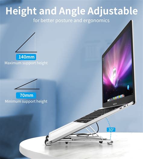 Choetech Hub M43 7 In 1 Usb C Multiport Adapter With Foldable Laptop