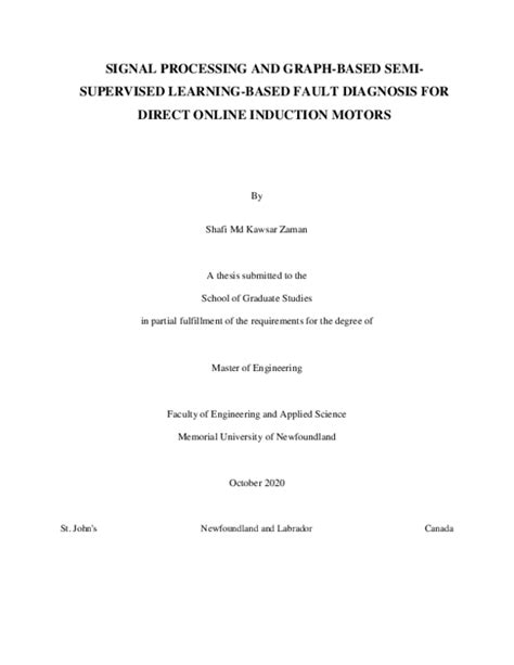 Pdf Signal Processing And Graph Based Semi Supervised Learning Based Fault Diagnosis For