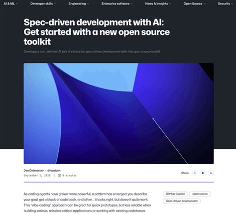 「仕様駆動開発」を支援するツールキット「spec Kit」を、githubがオープンソースで公開：deep Insider Brief