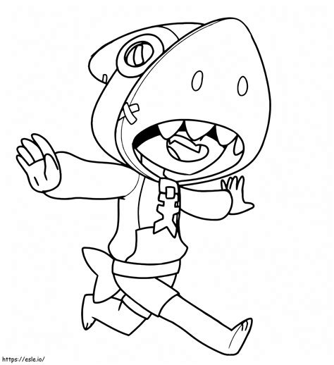 Leon Brawl Stars 5 Coloring Page