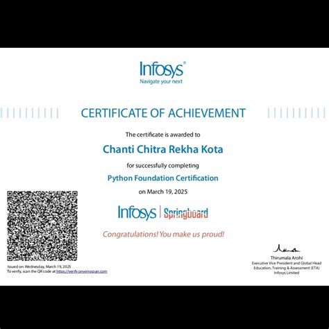 Python Certification Infosysspringboard Learning Datascience