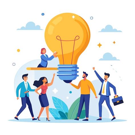 Teamwork And Innovation Generating Ideas And Achieving Success Together