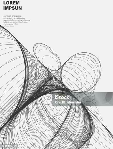 Abstrak Hitam Putih Blend Curve Circle Pattern Poster Background