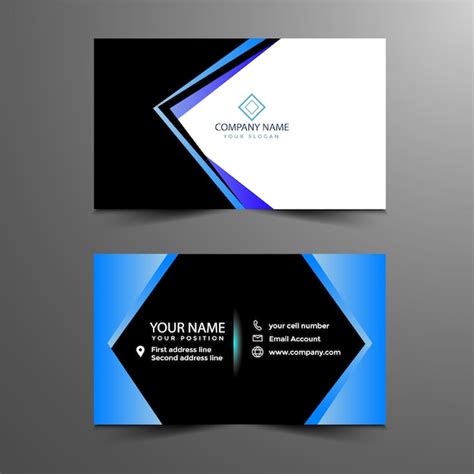 새로운 방문 카드 디자인 템플릿 프리미엄 벡터