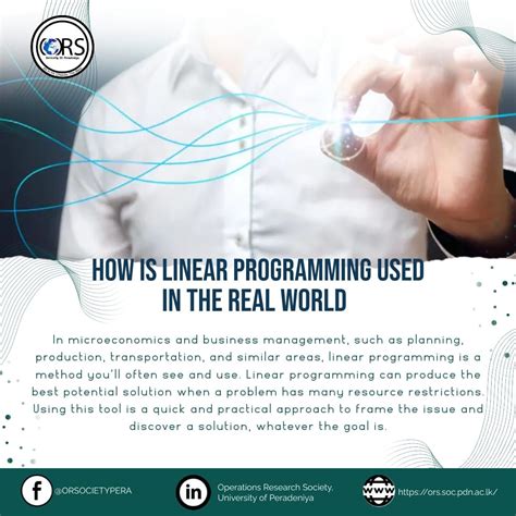 exploring linear programming in the real world operations research
