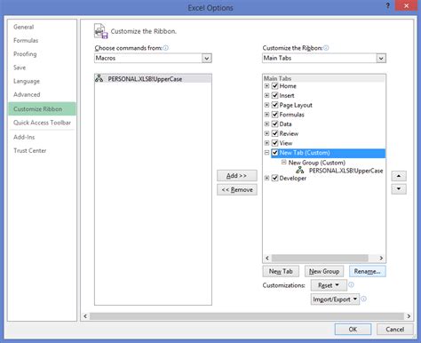 Link A Personal Macro To The Excel Ribbon