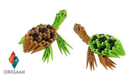 3d Origami Turtles Tutorial Youtube