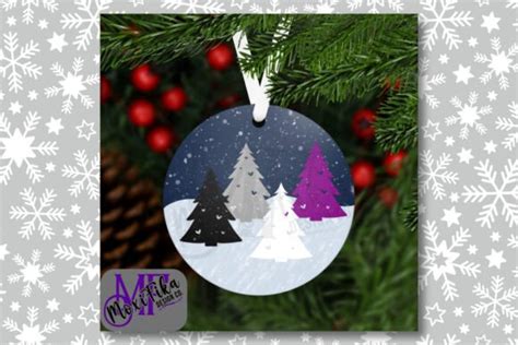 Asexual Pride Flag Tree Ornament Png Graphic By Moxifikadesignco