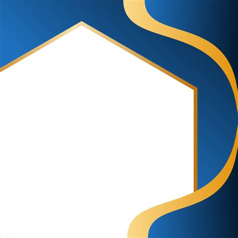 Abstract Modern Elegant Blue Gold Frame Border Social Media 15314493 Png