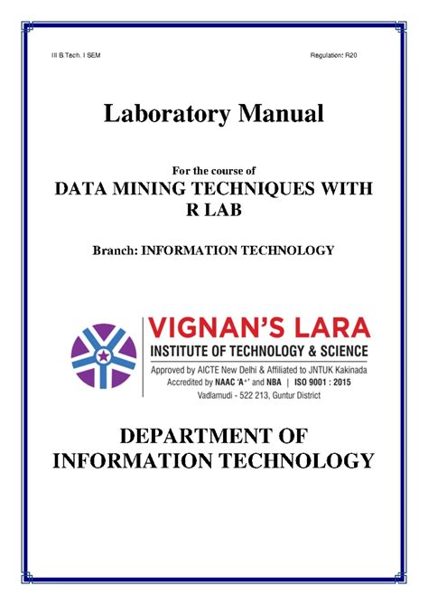 ML LAB R20 Jntuk Machine Learning Lab Manual 1 Implement And