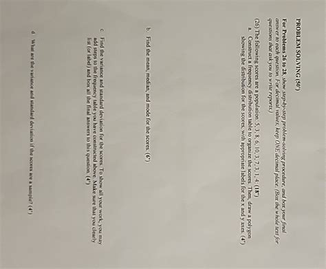 Solved PROBLEM SOLVING For Problems To Show Chegg Com