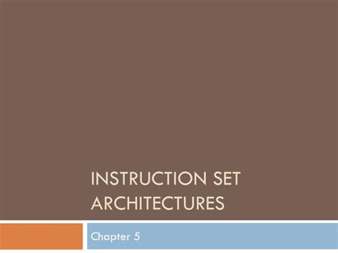 Ppt Instruction Set Architectures Powerpoint Presentation Free