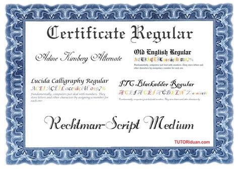 6 Font Andalan Untuk Desain Cetak Sertifikat TUTORiduan