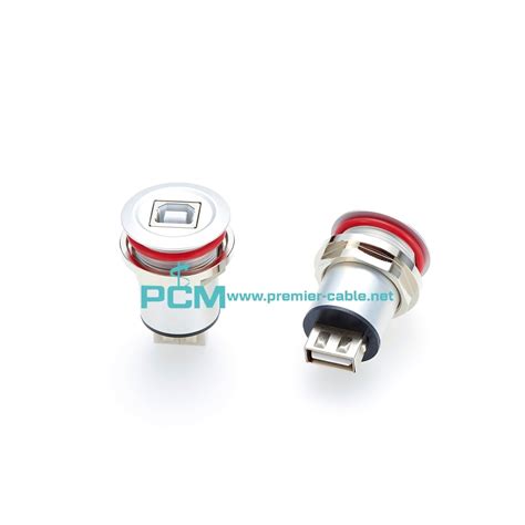 Metal USB B To USB A Panel Mounting Adapter USB Panel Mount Socket And USB Interface Panel