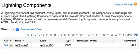 delete components use components in salesforce targets lightning