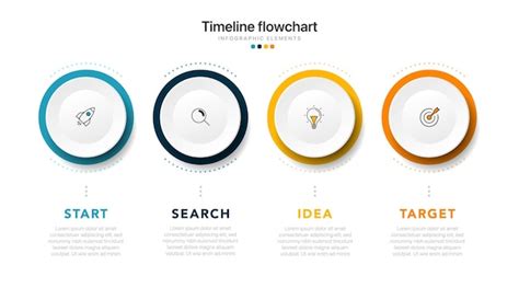 Premium Vector Timeline Options Infographic For Presentations Workflow Process Diagram Flow