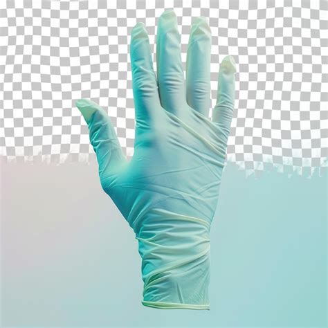Premium Psd A Blue Glove With A Blue Glove That Says Hand