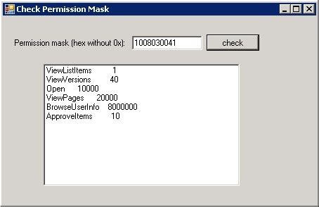 Gustavo Frederico Permission Mask Utility For SharePoint