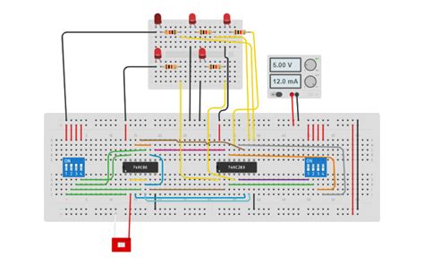 circuit design bcd adder tinkercad