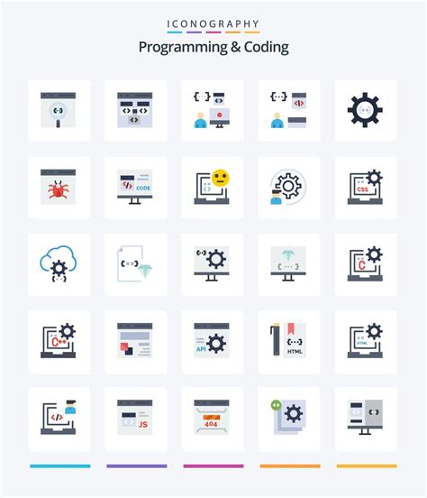 Creative Programming And Coding 25 Flat icon pack Such As bug. app. development. process ...