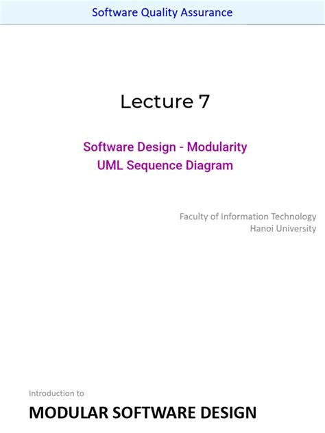 Lecture 7 Modularity Sequence Diagram Pdf Modular Programming