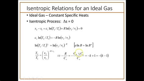 110 Isentropic Relations Youtube
