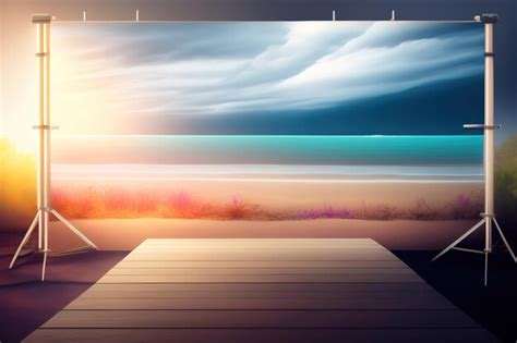 Premium Photo Generative Ai Backdrop In The Beach Created As A