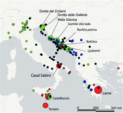 Distribution Map Of The Sites Classified According To Their Modularity