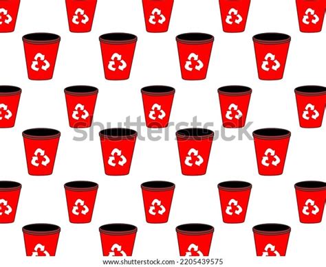 Vector Rubbish Bin Pattern Seamless Stock Vector Royalty Free 2205439575 Shutterstock