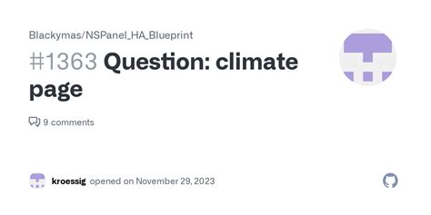 Question Climate Page · Issue 1363 · Blackymasnspanelhablueprint