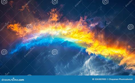 Circumhorizontal Arc Also Known As The Rainbow Bridge Or Fire Rainbow