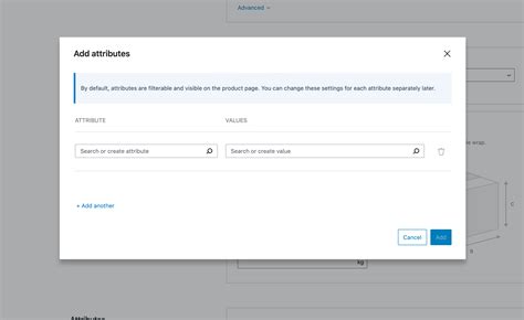 Enhancement Fade The Value Selection Field In The Attributes Modal