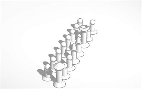 3d Design Chess Set Tinkercad
