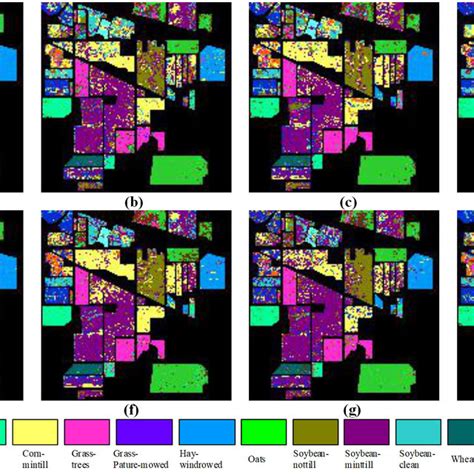 Classification Maps Of The Indian Pine Data Set A Ground Truth B Download Scientific
