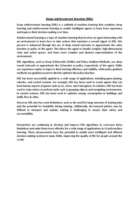 Deep Reinforcement Learning Drl Reinforcement Learning Is A Type Of Machine Learning That