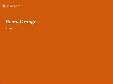 Rusty Orange Color CD5909 The Official Register Of Color Names