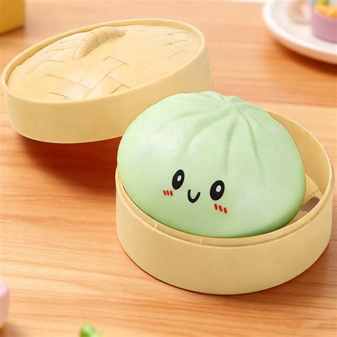 Mystery Dumpling Squishy Large With Steamer Squishy Dumpling Toy With