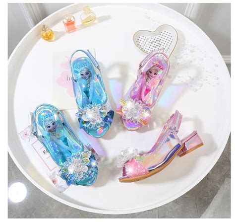 Badu Bg Обувки за парти за момичета Сандали на принцеса Кожени блестящи кристали Възел Детски