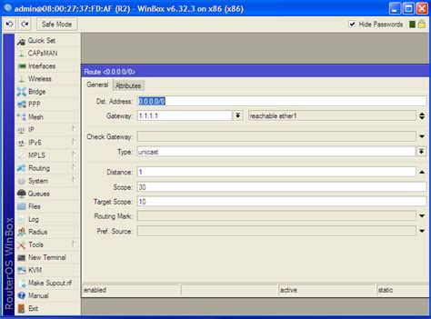 Konfigurasi Static Route Pada Mikrotik Site Title