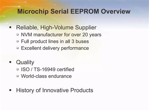 Microchips Serial Eeprom Ppt