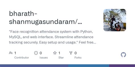 GitHub Bharath Shanmugasundaram Face Recognition Attendance System With Web Interface Face