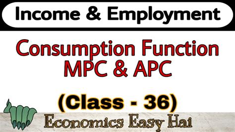 Consumption Function MPC APC Class XII YouTube